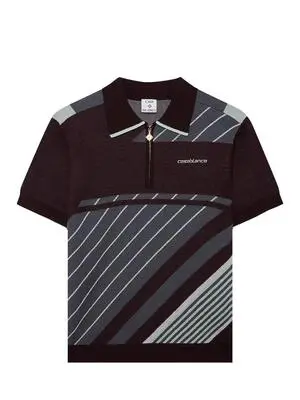 Casablanca Diagonal Sporty Polo - Purple