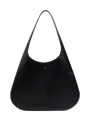 Khaite Joan Large Leather Hobo Bag Black