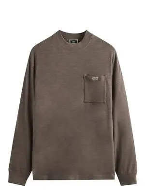 Kith Long-sleeve Mock Neck Pocket T-shirt - Brown