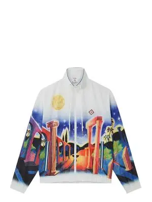 Casablanca Printed Poly Taffeta Jacket - White
