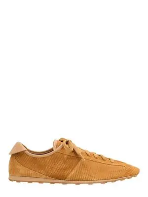 Jacquemus Les Tennis Stripe Suede Low-top Sneakers - Camel