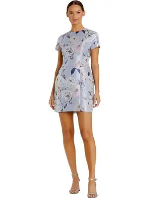 Mac Duggal Floral Mini Dress - Blue Multi
