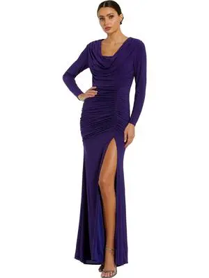 Mac Duggal Jersey Gown - Indigo
