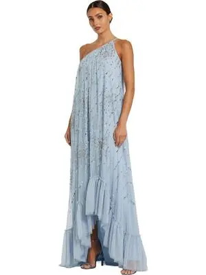 Mac Duggal Embellished High Low Gown - Powder Blue