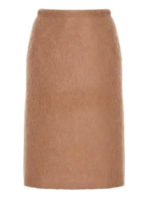 ZANKOV Delphine Mohair-Blend Midi Skirt