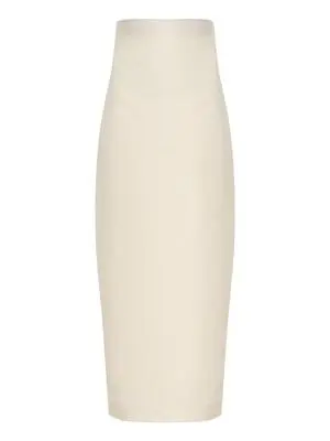 MARLIES GRACE Olivia Wool-blend Maxi Column Skirt - Ivory