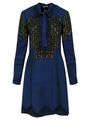 Bottega Veneta Patterned Collared Dress - Bluette