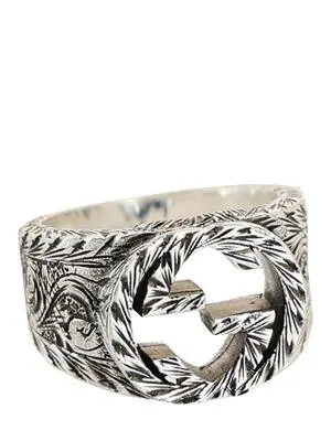 Gucci Interlocking G Paisley Ring - Silver