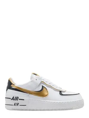 Nike Air Force 1 Low Shadow Sneakers - White/black/metallic Gold