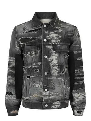 Givenchy Distressed Denim Jacket - Black