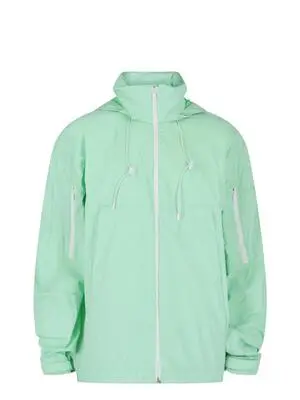 Givenchy Logo Printed Hooded Windbreaker - Mint