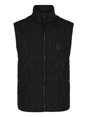 FERRAGAMO Chevron Quilted Vest - Blue