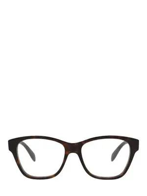 Alexander McQueen Square-Frame Acetate Optical Frames Havana Havana Transparent (am0306o/30010888/002)