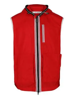 Givenchy Hooded Sleeveless Vest - Red