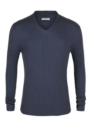 SALVATORE FERRAGAMO Ribbed Knit Long Sleeve Top