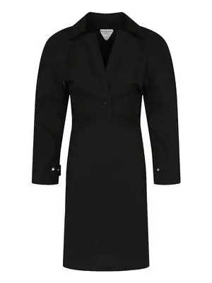 Bottega Veneta Woven Trench Coat - Black