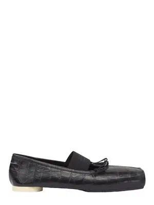 MAISON MARGIELA Croc Print Ballet Flats - Black