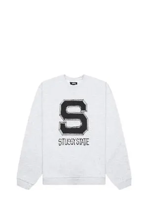 StÜssy State Crew Hoodie - Ash Heather