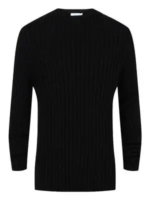 FERRAGAMO Ribbed Knit Sweater - Black