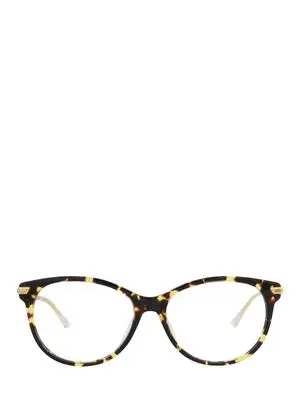 Bottega Veneta Round-frame Acetate Optical Frames - Havana Gold Transparent (bv1039o/30008542/002)
