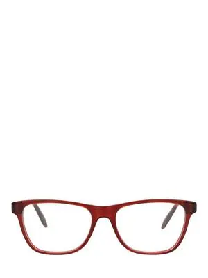 Alexander McQueen Acetate Square Frame Optical Frames Red Red Transparent (am0248o/30008654/004)