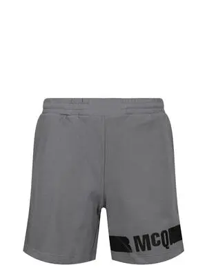 Alexander McQueen Logo Sweatshorts - Silver
