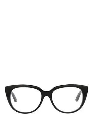 Balenciaga Round-frame Acetate Optical Frames - Black Black Transparent (bb0131o/30010040/001)