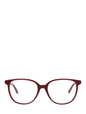 Bottega Veneta Round-frame Acetate Optical Frames - Burgundy Burgundy Transparent (bv1023o/30008300/003)
