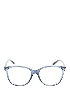 Bottega Veneta Round-frame Acetate Optical Frames - Grey Grey Transparent (bv0161o/30002456/004)