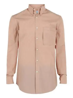 FERRAGAMO Striped Buttonup Shirt - Beige Khaki