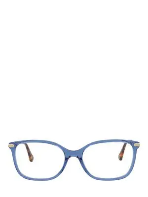 Chloé Square Frame Bio Acetate Optical Frames Blue Gold Transparent (ch0059o/30011441/012)