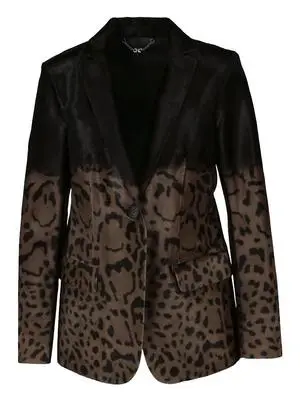 SALVATORE FERRAGAMO Calf Hair Leopard Blazer