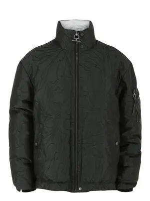 FERRAGAMO Abstract Print Quilted Jacket - Black