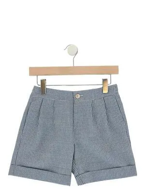 Gucci Gingham Wool-blend Shorts - Blue