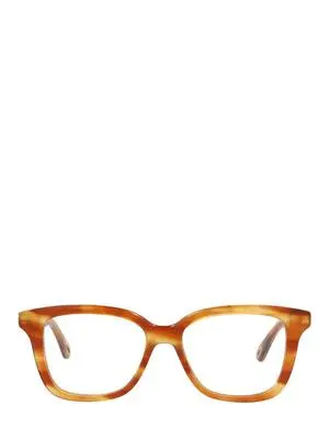 Chloé Square Frame Bio Acetate Optical Frames Havana Havana Transparent (ch0090o/30012411/002)