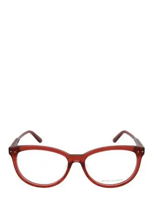 Bottega Veneta Round-frame Acetate Optical Frames - Red Red Transparent (bv0196o/30002991/003)