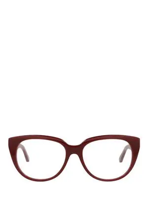 Balenciaga Round-frame Acetate Optical Frames - Burgundy Burgundy Transparent (bb0131o/30010040/006)