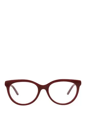 Balenciaga Round-frame Acetate Optical Frames - Burgundy Burgundy Transparent (bb0185o/30011863/003)