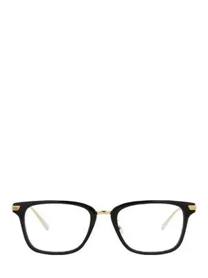 Bottega Veneta Square-frame Acetate Optical Frames - Black Gold Transparent (bv1075oa/30009058/001)