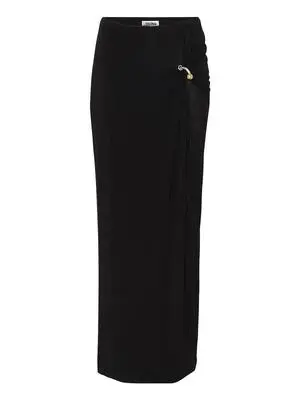 Jean Paul Gaultier Draped Piercing Maxi Skirt - Black