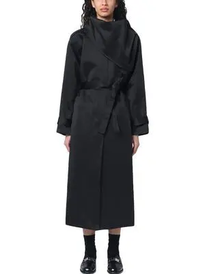 THE GARMENT Cotton-blend Trench Coat - Black