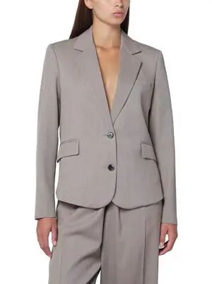 Loewe Mélange Wool Jacket - Beige