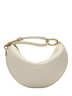 Burberry Leather Knight Shoulder Bag - Beige