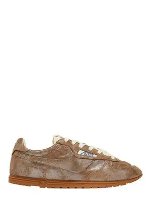 AUTRY Metallic Low-top Sneakers - Brown