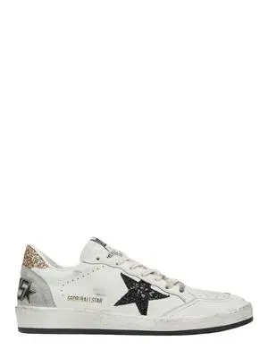 GOLDEN GOOSE Ball Star Sneakers With Glitter - White