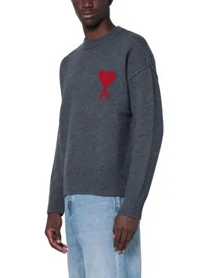 Ami De Coeur Virgin Wool Sweater - Grey