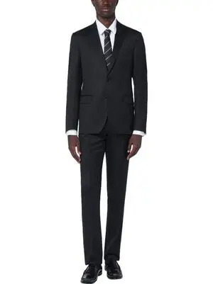 LARDINI Single-breasted Wool Suit - Black