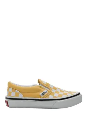VANS Check Pattern Slip-on Sneakers - Yellow