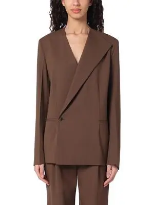 Loulou De Saison Double-breasted Wool Jacket - Brown