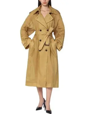 MKDT STUDIO Double-breasted Cici Trench Coat - Green